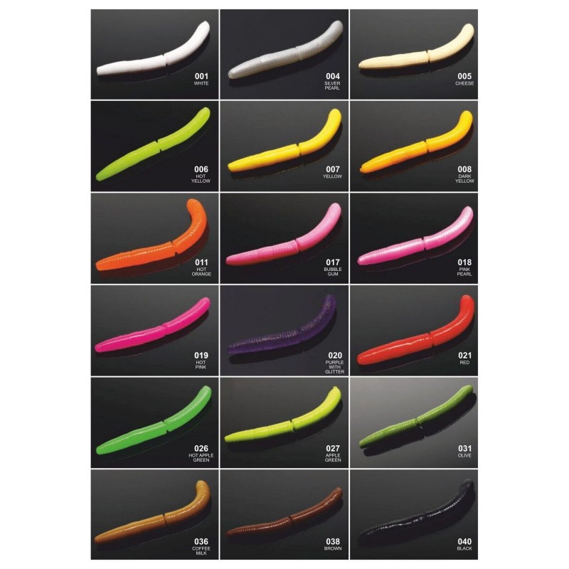 LIBRA LURES FATTY D´WORM 65mm Forellenköder Softbait Gummiköder Forelle ...