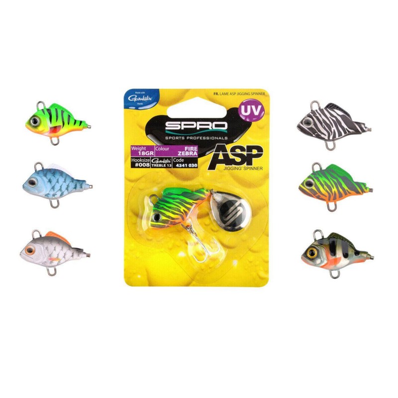 SPRO ASP Spinner UV 10g 14g 18g 21g 28g Jigging Perch Hecht Barsch ...